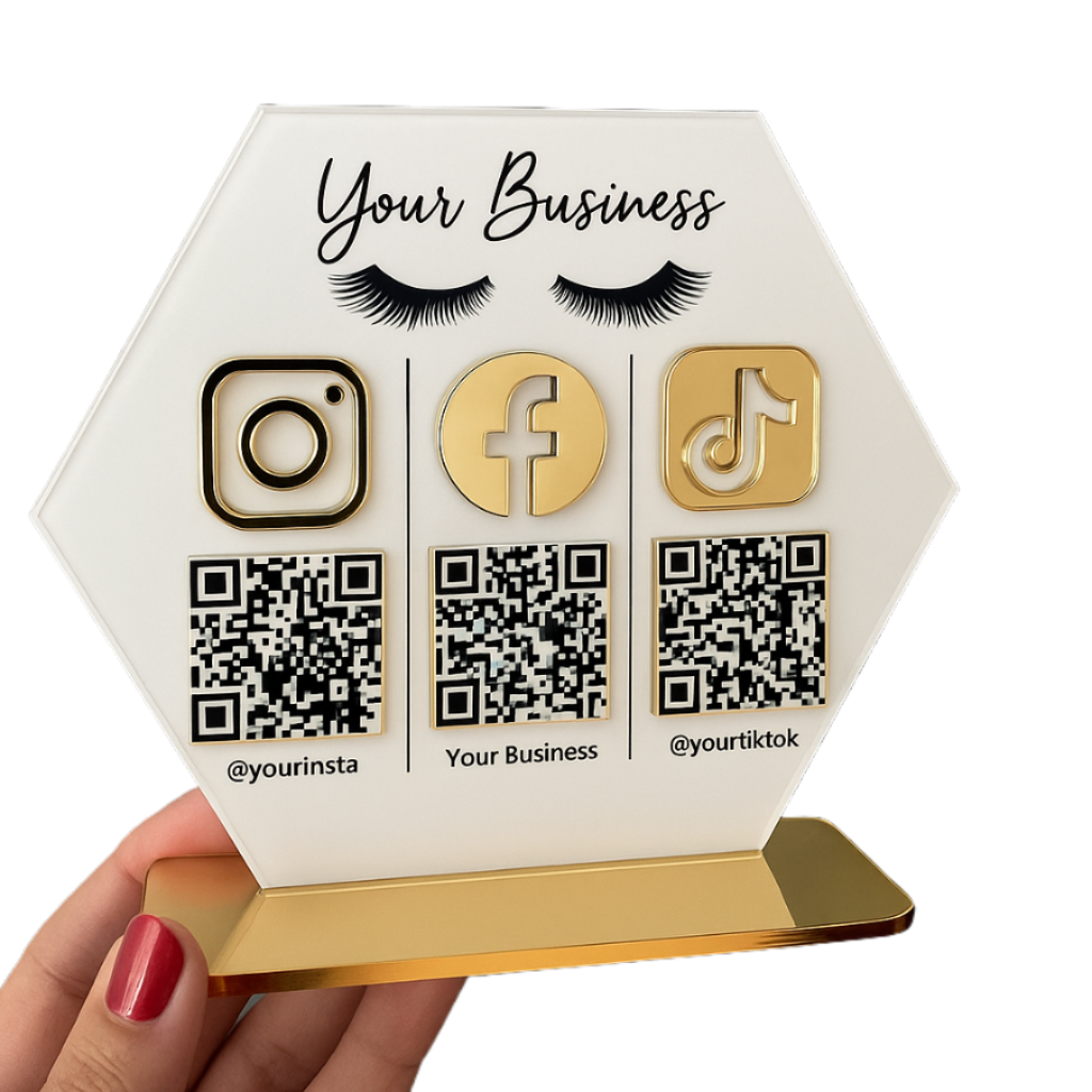 Personalized 3D QR Code Signs for Business Acrylic